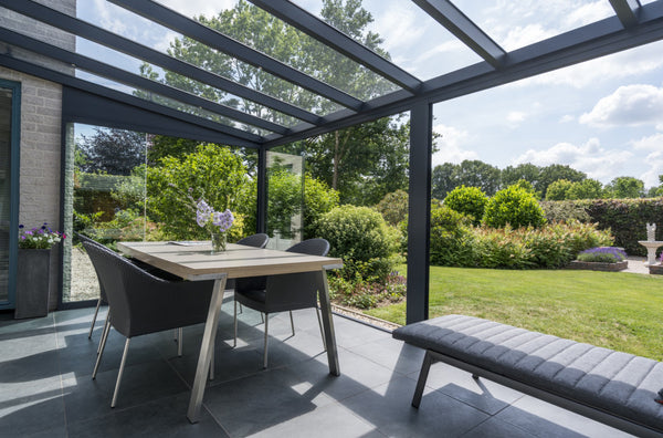 Deponti Pigato glass roof veranda 6m wide – The Cabinologist 07825 528819